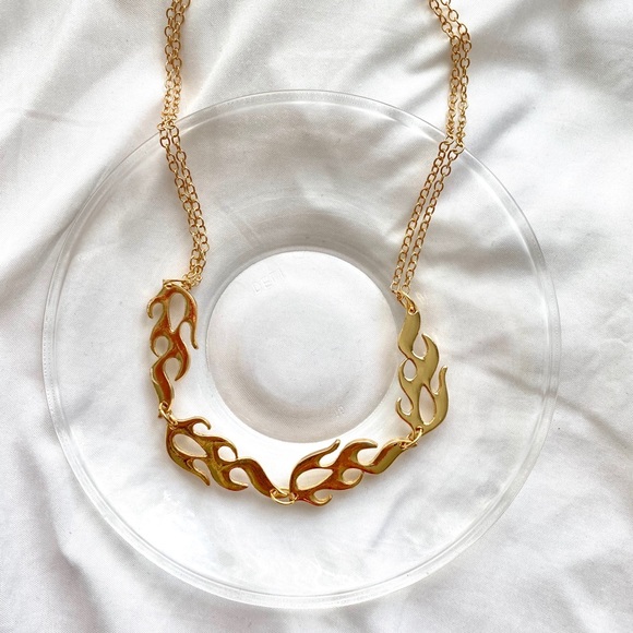 Jewelry | New In Gold Fire Necklace Buy 1 Get Two Free | Poshmark